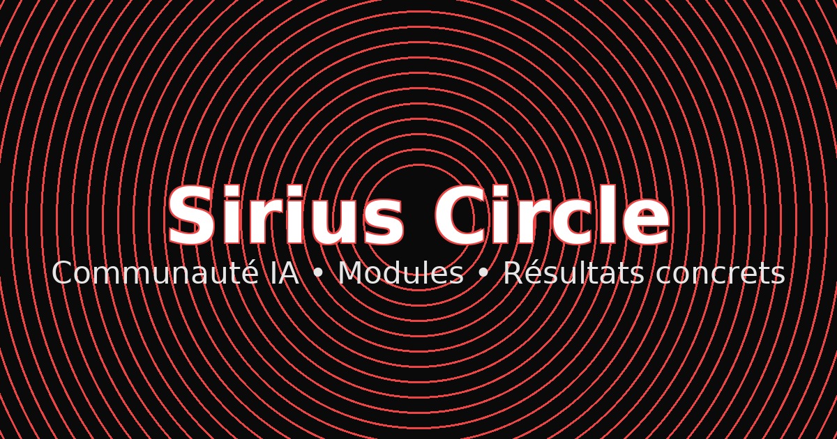 Sirius Circle — Formation IA, communauté & revenus en ligne